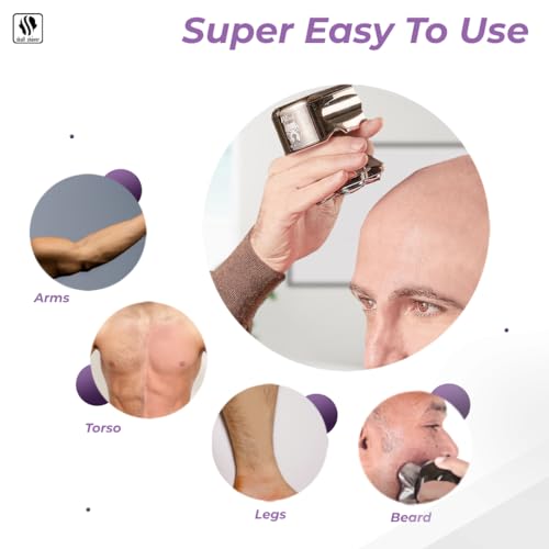 Skull Shaver Pitbull Platinum Pro:Head Shaver for Men - Bald Head Shavers with Wet/Dry Technology, Ergonomic Design, Travel Lock, and Accessories. Perfect Grooming Kit.