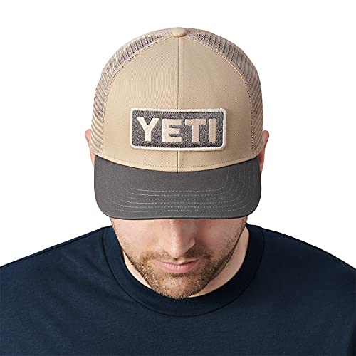 YETI Logo Badge Trucker Hat, Sharptail Taupe/Gray