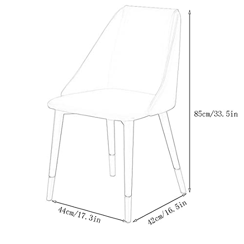RILOOP Dining Chairs,Modern Pu Leather High Back Padded Soft Seat with Carbon Steel Legs for Office Lounge Dining Kitchen Bedroom Living Room Chairs/White