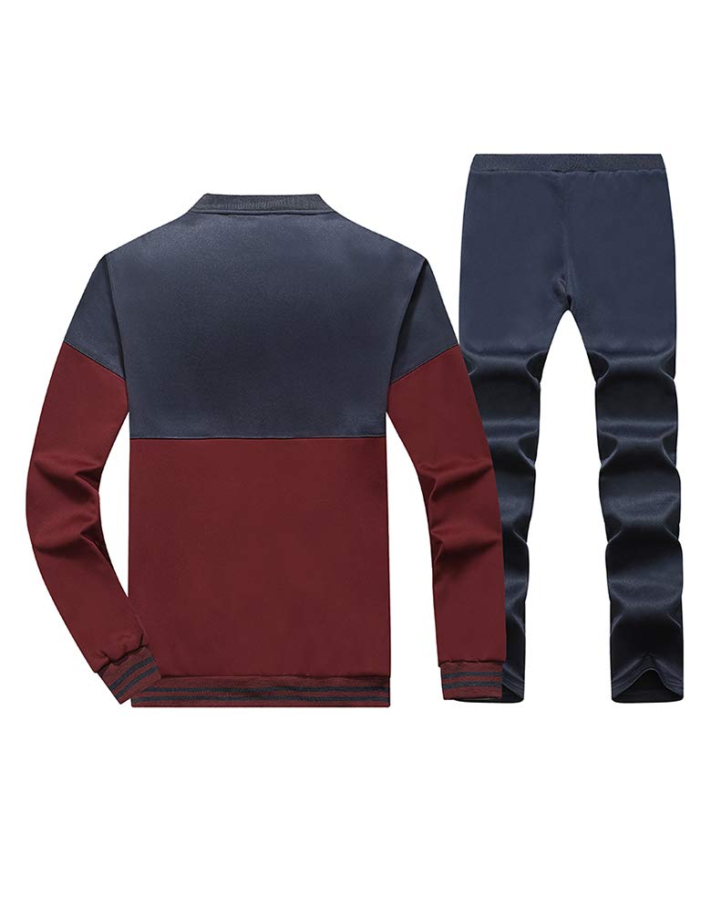 Tebreux Men's Sports Tracksuit Sweatsuit Casual Sweatpants Full-Zip Running Jogging Set Yellow M