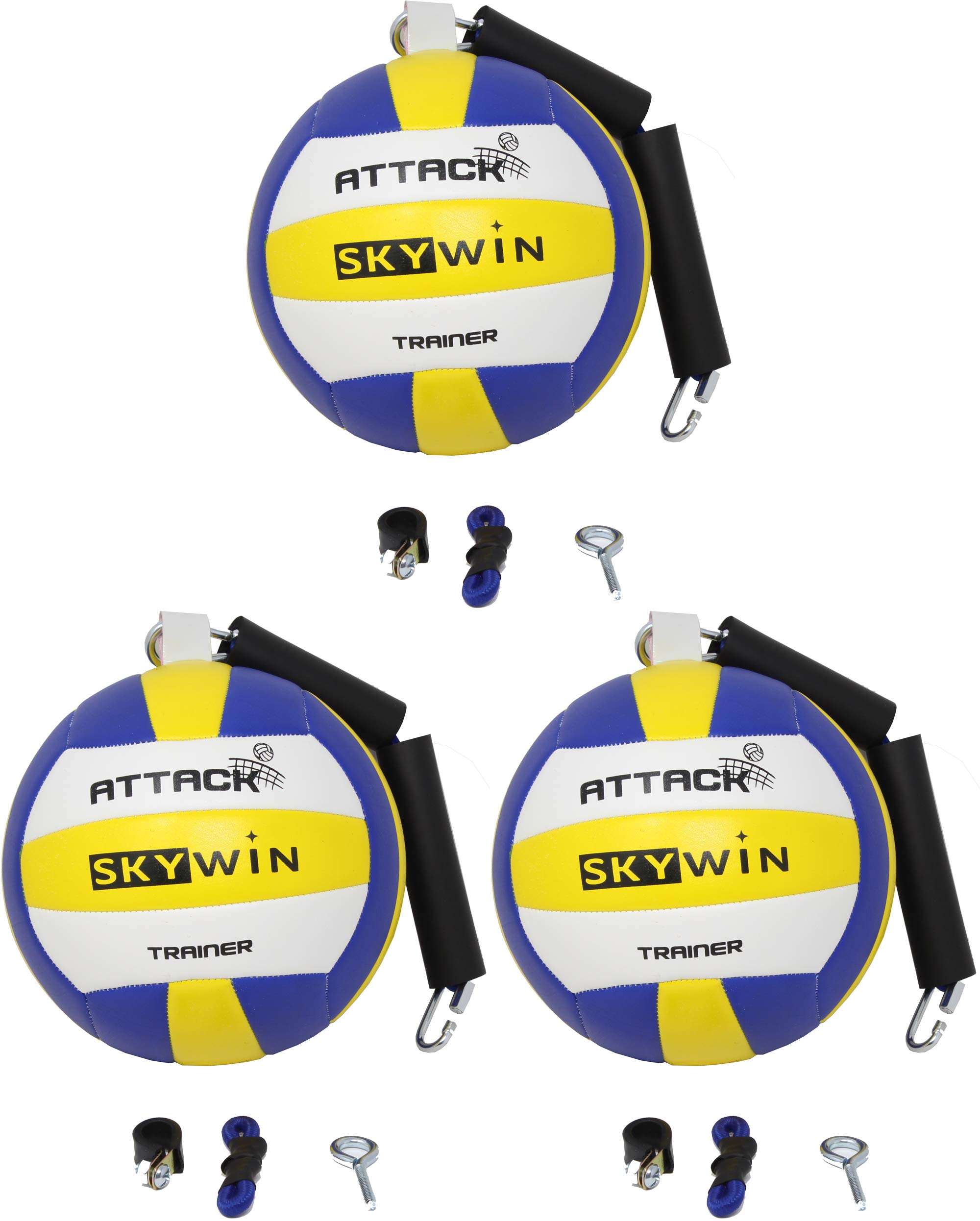Skywin Volleyball Spike Trainer, Excellent Volleyball Training Aids Towards Epertise, Volleyball Equipment Training Improves Serving, Arm Swings, and Spiking Power (yellowblue)