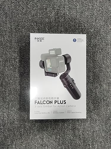 Universal Gimbal Stabilizer for GoPro Hero 10/9/8/7/6/5 Osmo Action Insta360 Sport Camera 3-Axis Anti-Shake Wireless Control Handheld w/ Tripod Stand Original Screw Mounting Plate INKEE Falcon Plus