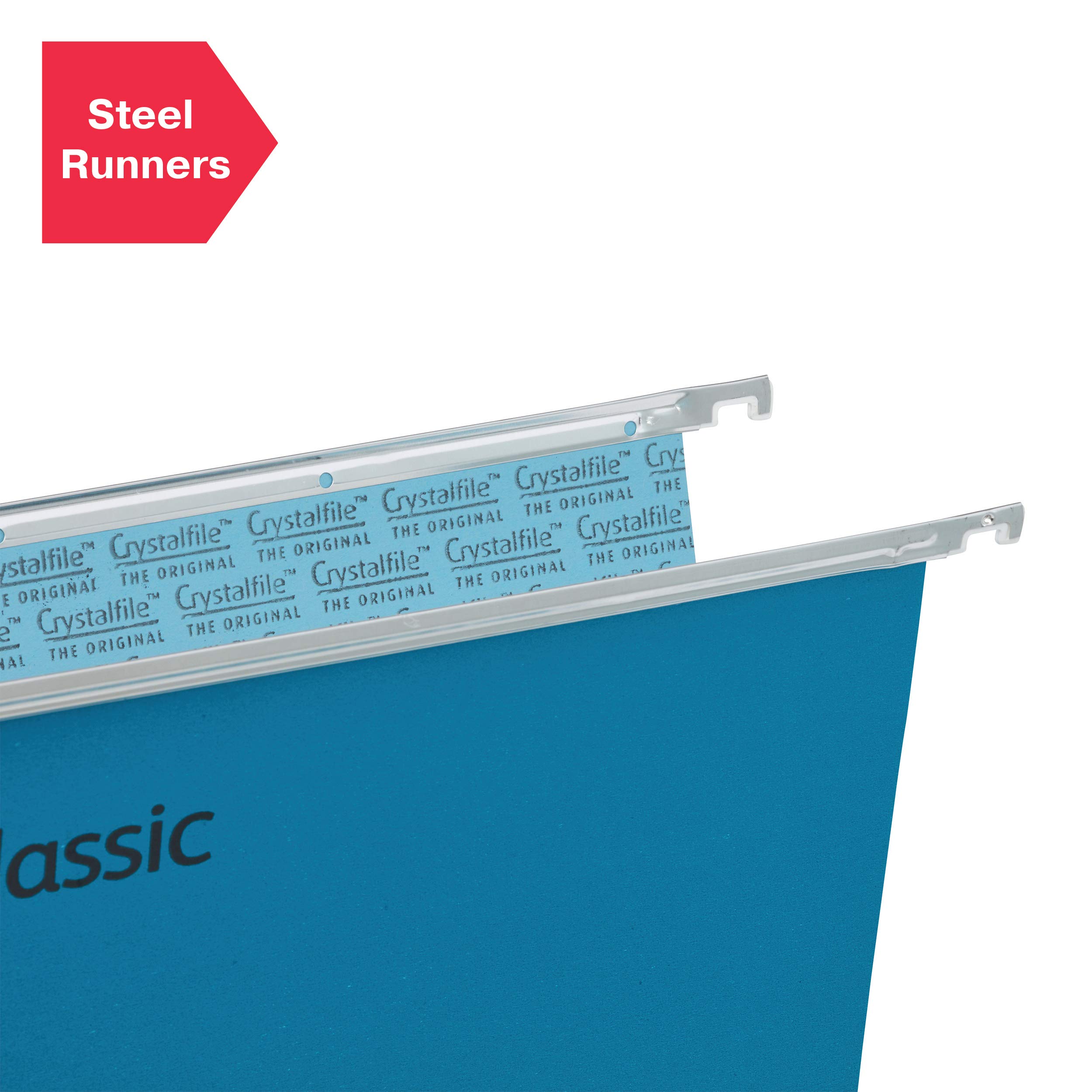 Rexel Crystalfile Classic Suspension File Complete Foolscap Red Pk 50 78141