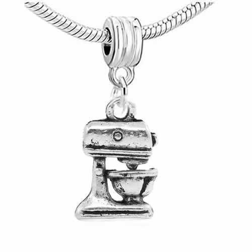 Sexy Sparkles Kitchen Food Mixer Dangle Spacer Charm Bead For Snake Chain Charm Bracelet