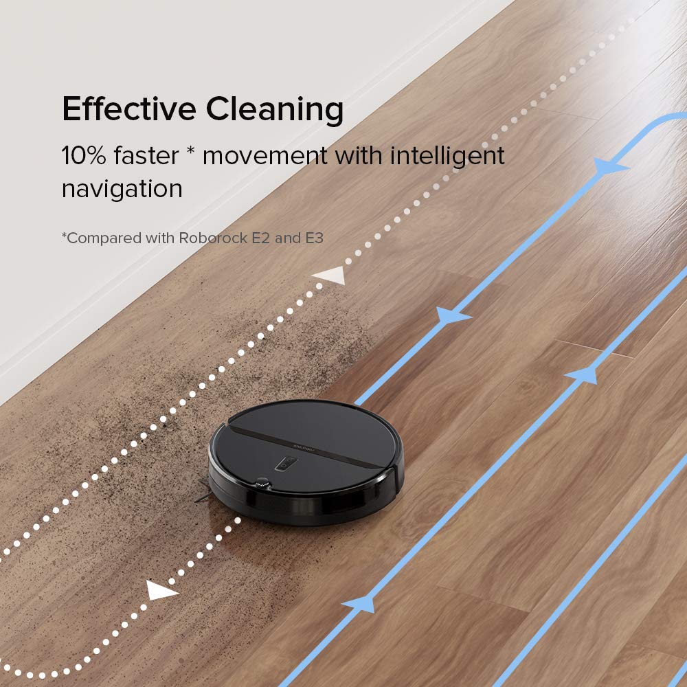 roborock E4 Mop Robot Vacuum with Route Planning, 2000Pa Suction,Optimized Edge Cleaning, Voice and APP Control, Perfect for pet hair(Renewed)