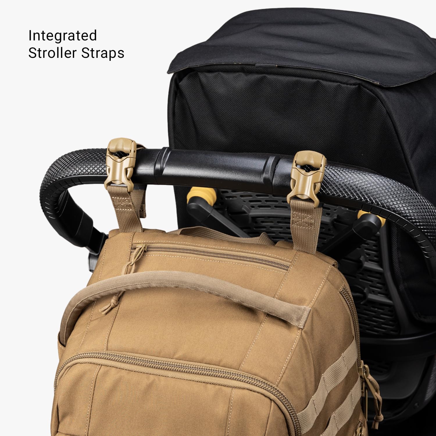 Tactical Baby Gear TBG - MOD Diaper Bag Backpack for Men w/Changing Mat - Modular Panel System (Coyote Brown)