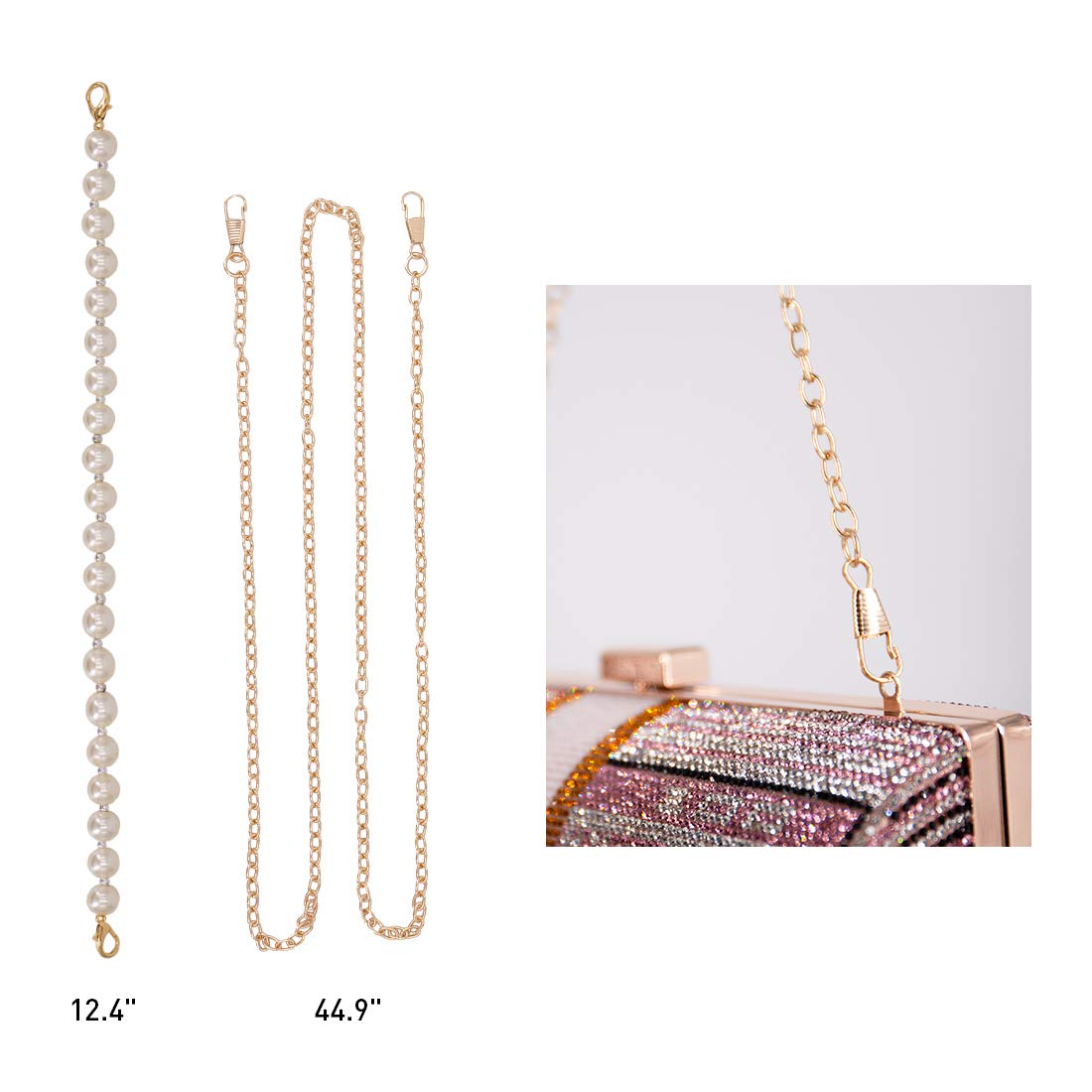 TANOSII Women Stack of Cash Evening Bag Crystal Rhinestone Clutch Money Shoulder Bag Dollar Bill Purse Cylindrical Shape Pink
