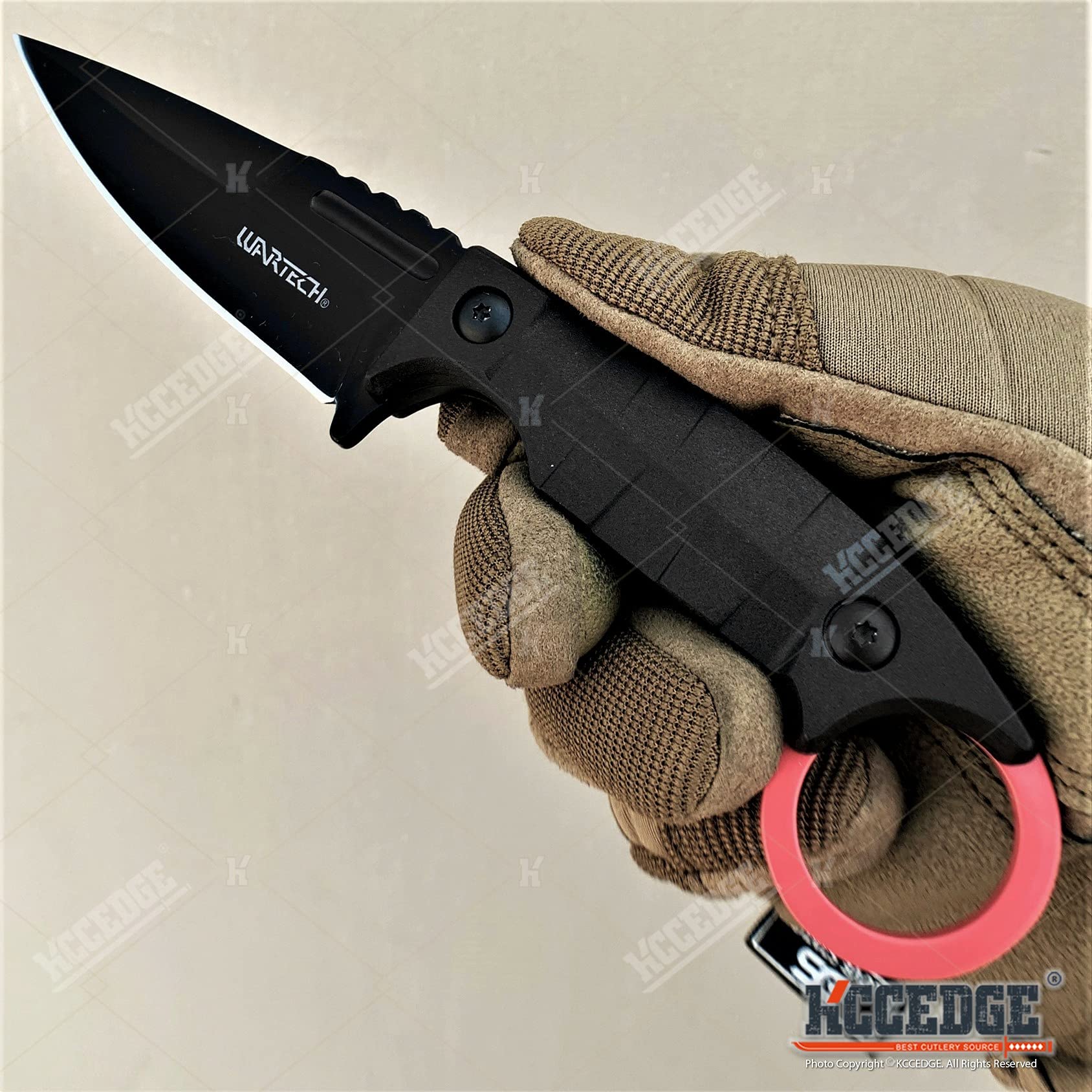 Tactical Knife Hunting Knife Survival Knife Fixed Blade Knife Kydex Sheath Razor Sharp Edge Camping Accessories Camping Gear Survival Kit Survival Gear Tactical Gear 80404 (Red)