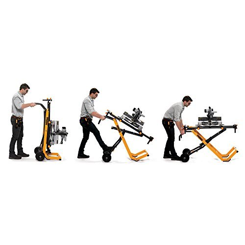 ToughBuilt - 10' Gravity Miter Saw Stand with Universal Tool Mounts - Easy Storage Folding Saw Stand with Rubber Tires - (TB-S600)