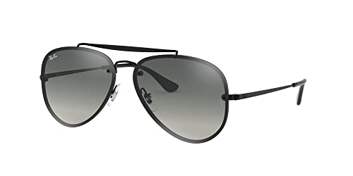 Ray-Ban RB3584N Blaze Aviator Sunglasses, Demi Gloss Black/Grey Gradient Dark Grey, 58 mm