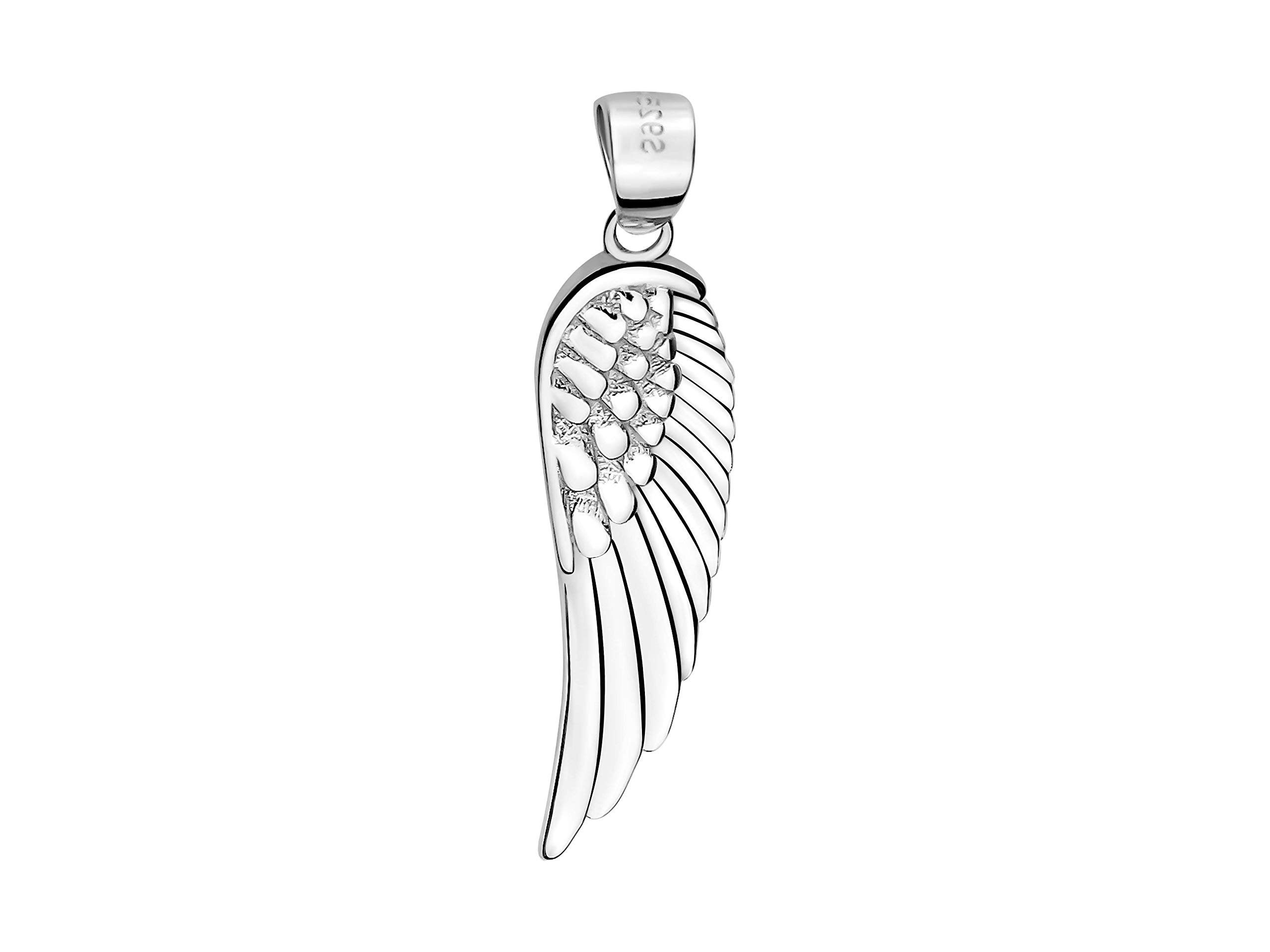 Sofia Milani - Solid 925 Sterling Silver Necklace Pendant for Women- Feather Wing Design - 60019