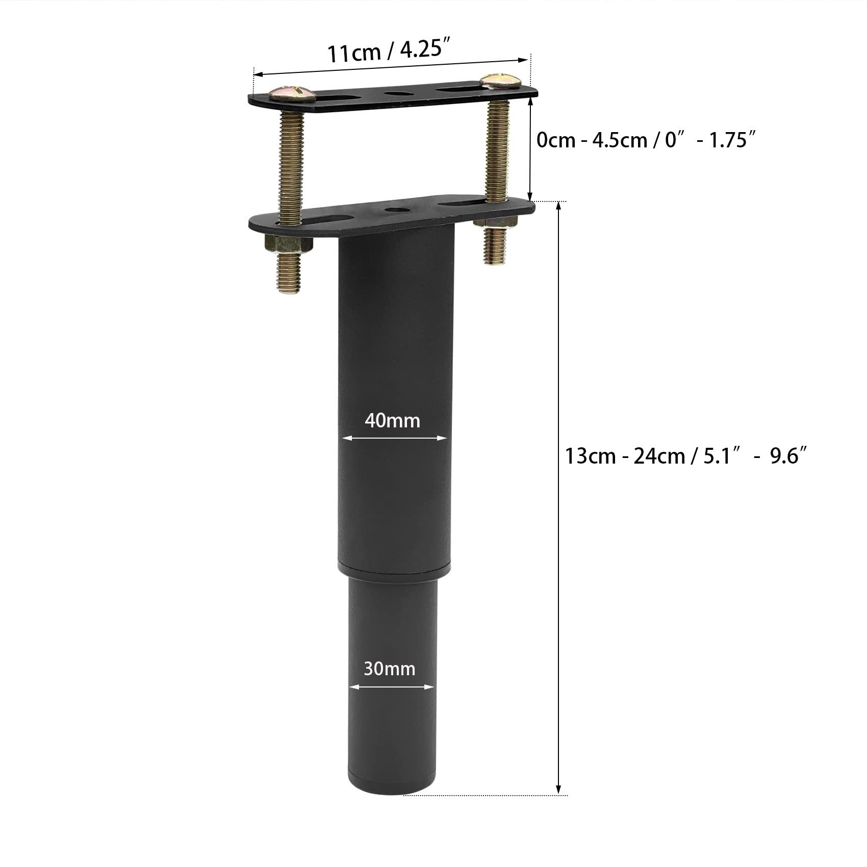 Taelakeni 4 Pcs Bed Frame Legs, Adjustable Height Center Support Leg for Bed Frame, Bed Center Slat Heavy Support Leg (5.1"-9.6")