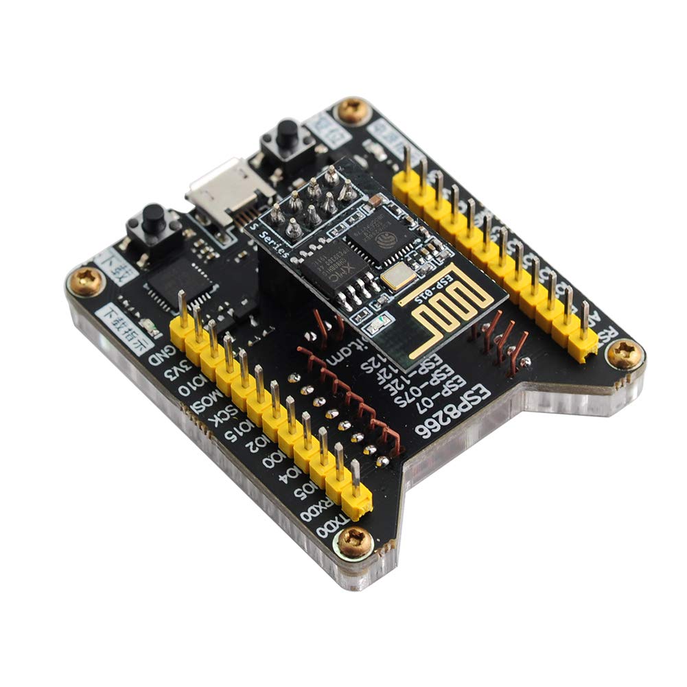 Stemedu ESP8266 Test Board Code Burner Flash Downloader ESP8266 ESP-01S Serial WiFi Wireless Transceiver Module for Fixture Board (Pack of 5pcs)