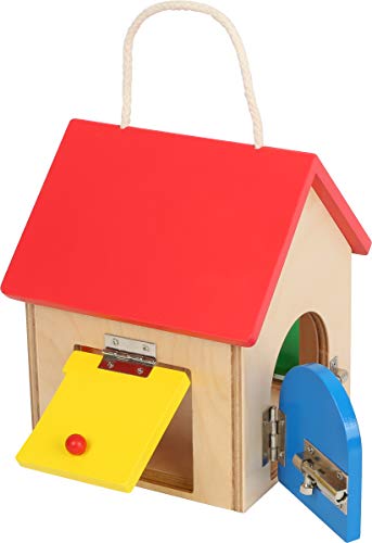 Small Foot Wooden Toys Compact House of Locks playset Designed for Children 3+, Multi