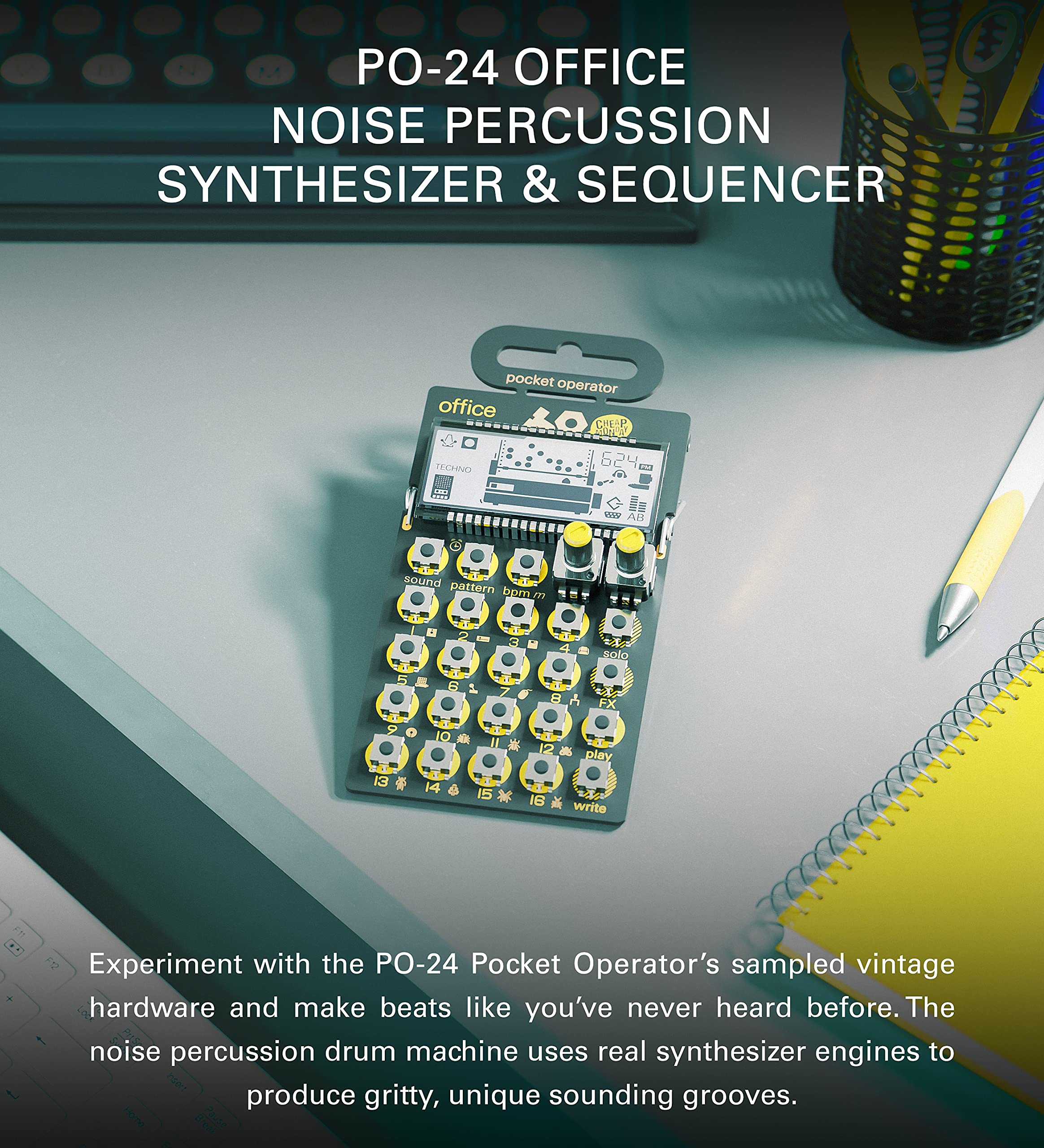 teenage engineering Ultimate PO Cocktail Bundle β 3-in-1 Set of Pocket Operator PO-12 Rhythm, PO-24 Office, and PO-32 Tonic Synthesizers and Sequencers