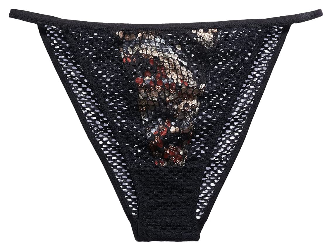 Savage X Fenty, Women's, Cold-Hearted Snake Lace String Bikini, Venomous Vixen Snake Lace, M