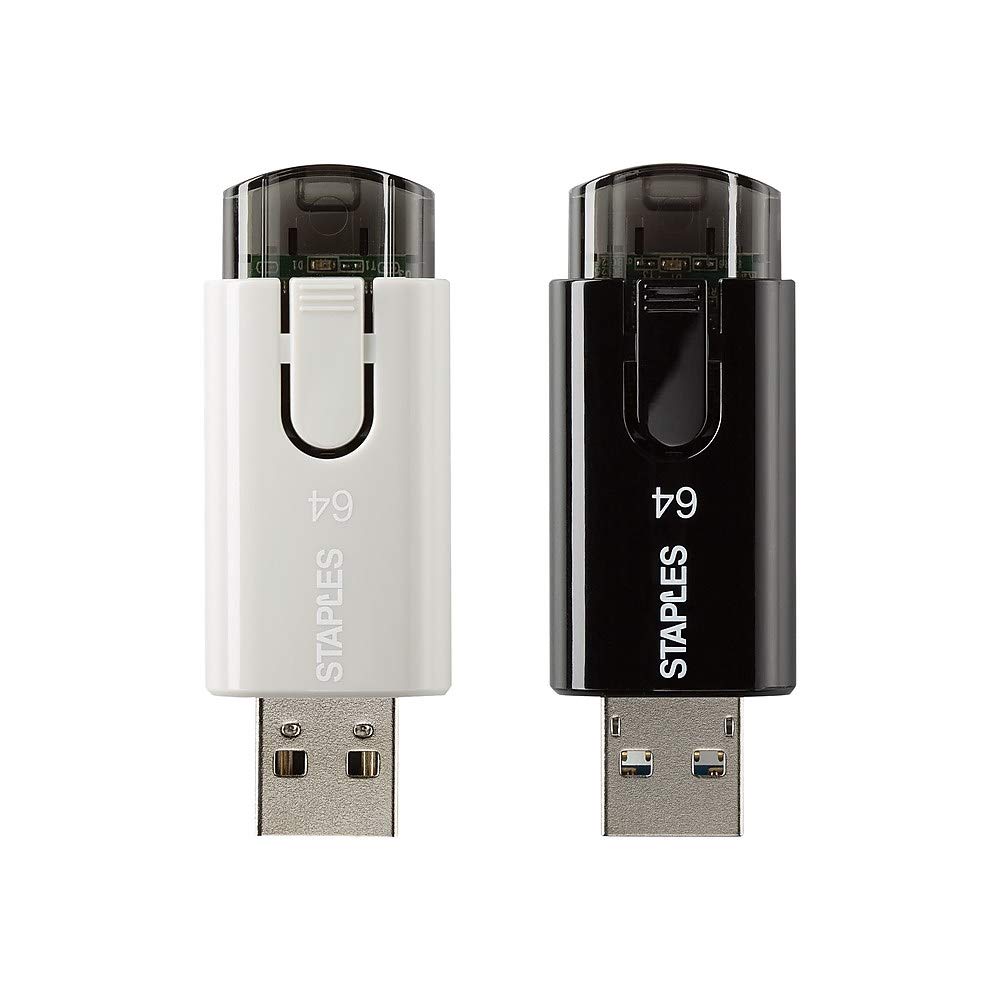 STAPLES 2832749 64Gb USB 2.0 Flash Drive 2/Pack (52551)