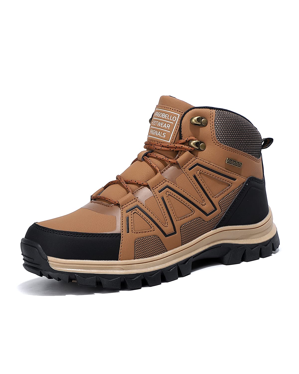 TARELO Mens Hiking Boots Winter Snow Boots Warm Ankle Booties Outdoor Trekking Shoes