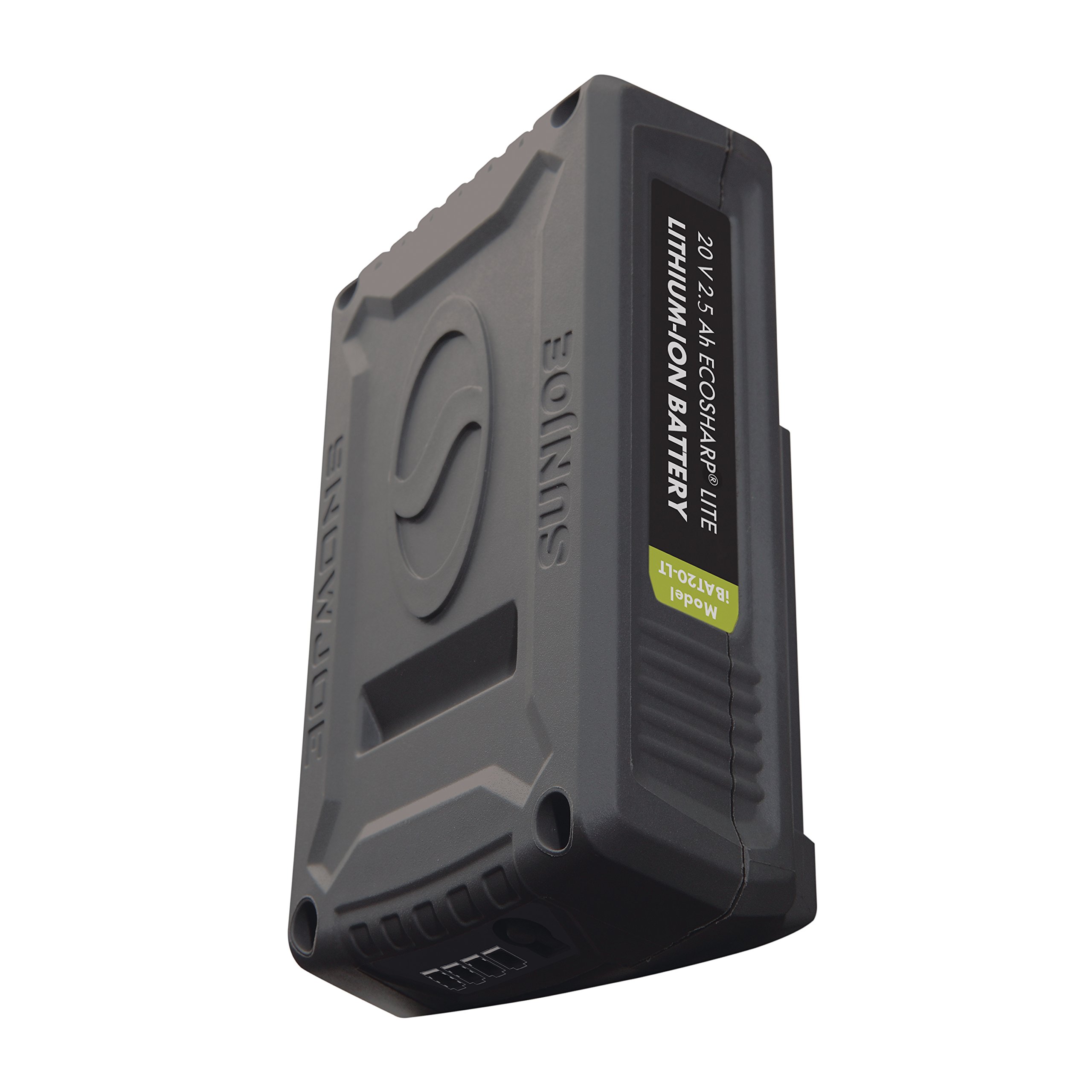 Snow Joe + Sun Joe IBAT20-LT Ecosharp Lite Lithium-Ion Battery, Black