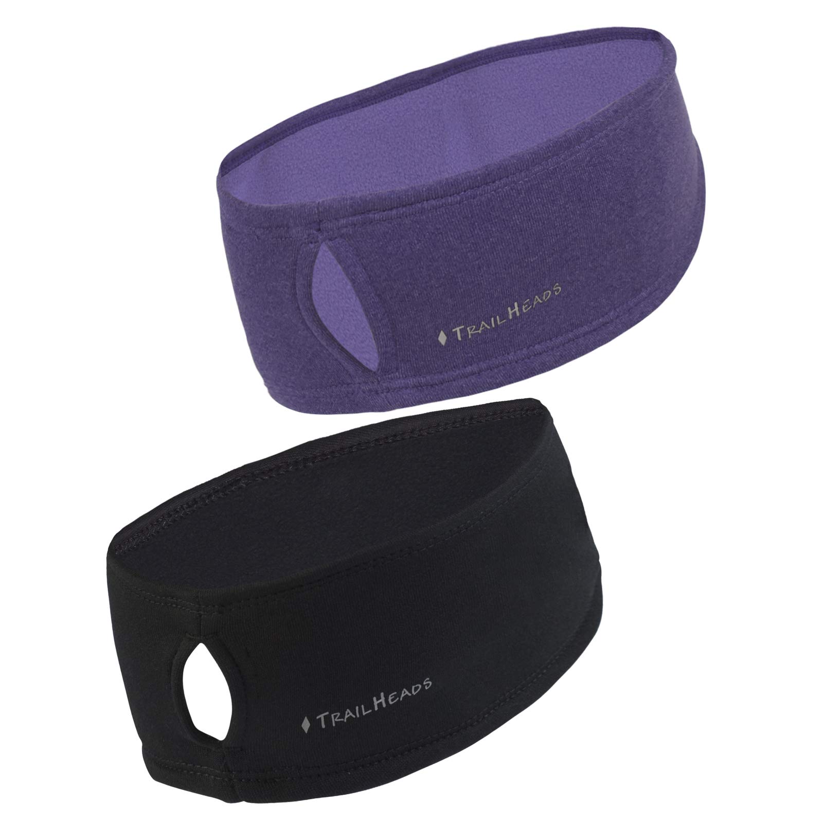 TrailHeads Women’s Ponytail Headband | Moisture Wicking Ear Band | The Power Running Headband - hi-vis