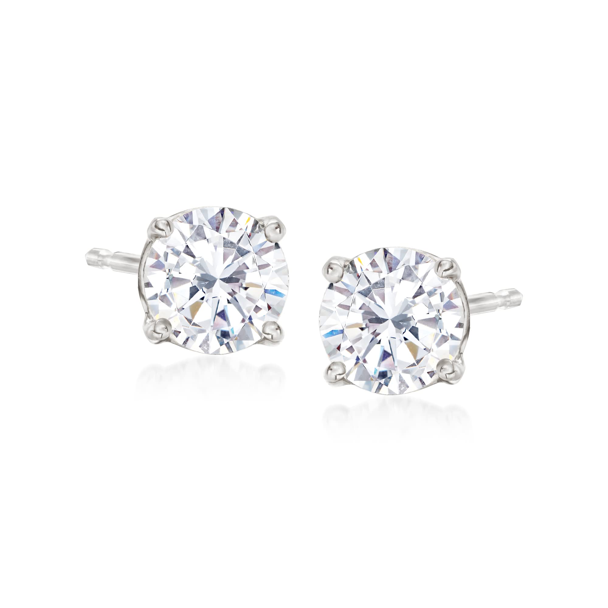 Ross-Simons 6.00 ct. t.w. CZ Jewelry Set: 3 Pairs Of Stud Earrings in Sterling Silver