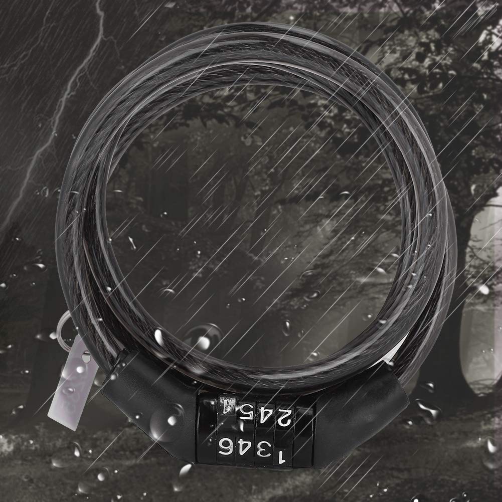 Sazao Cable Lock, Waterproof Passwords Bike Security Lock, Children for Bike Mountain Home