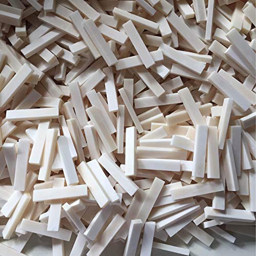 Vencetmat 6Pcs Unbleached Blank & Uncut Guitar Nut Pure Bone for Electric & Acoustic & Classical & Cigar Guitar, Mandolin, Banjo, Ukulele Part DIY