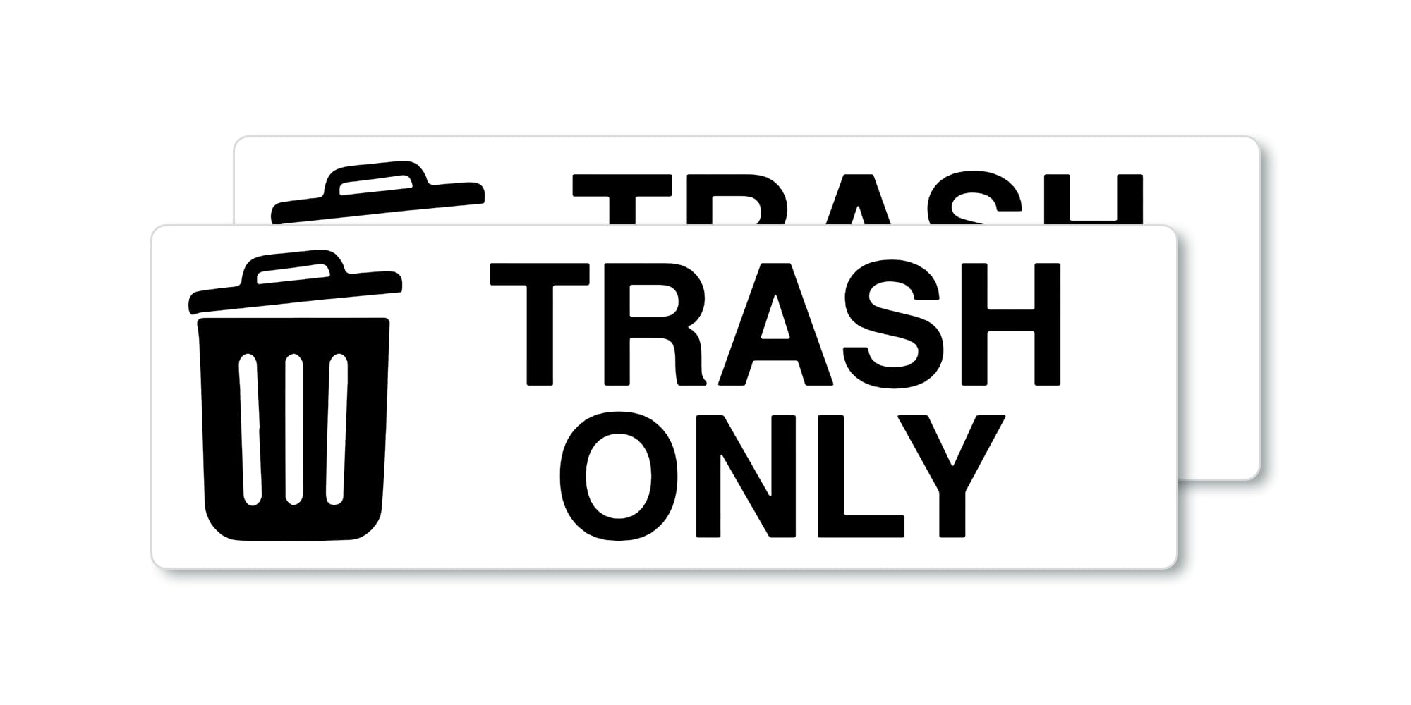 Recycle Trash Compost Sticker Set β Heavy-Duty Trash Bin Labels - 3-5 Year Indoor/Outdoor Rated - Weather Proof, Ultra Durable - USA Made (6x2 inch), 2 Labels of Each, 6 Total