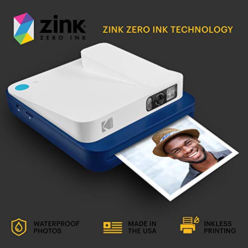 Zink Kodak 3.5x4.25 inch Premium Zink Instant Print Photo Paper (80 Sheets) Compatible with Kodak Smile Classic Instant Camera
