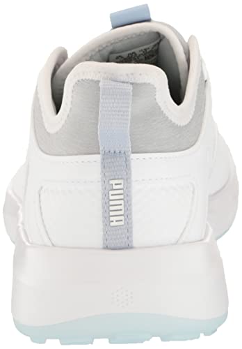 Puma Golf Women's IGNITE MALIBU WMNS Golf Shoe, PUMA White-PUMA Silver-Lucite, 9