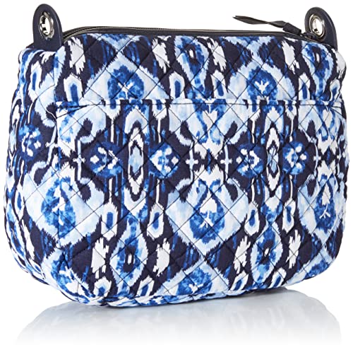 Vera Bradley Women's Cotton Carson Mini Shoulder Bag Crossbody Purse, Ikat Island, One Size