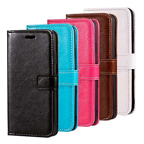 Shantime for Crosscall Core-Z5 Case, Premium PU Leather Magnetic Flip Case Cover with Card Holder and Kickstand for Crosscall Core-Z5 (6.08β) Black