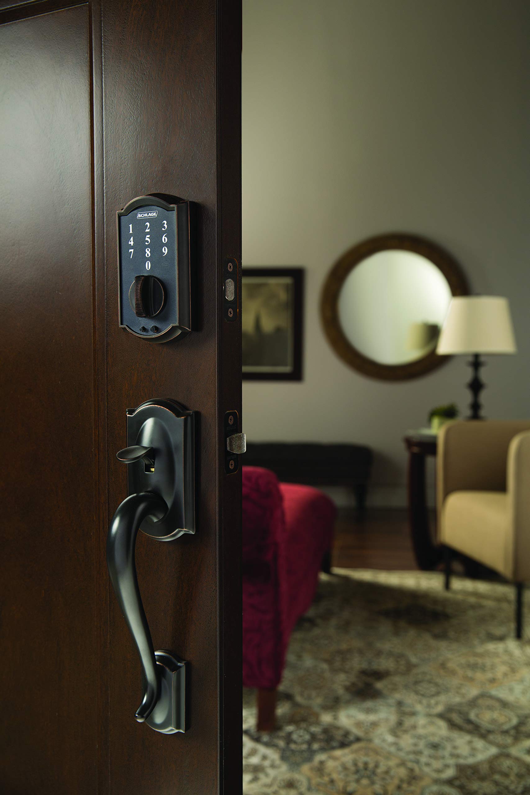 Schlage FE285 716 Acc CAM RH Lower Half Handleset, Camelot Interior Trim, Aged Bronze