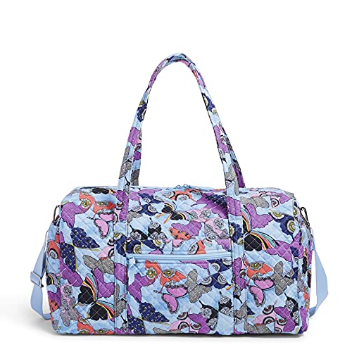 Vera Bradley Women's Cotton Large Travel Duffel Bag, Butterfly By - Recycled Cotton, One Size