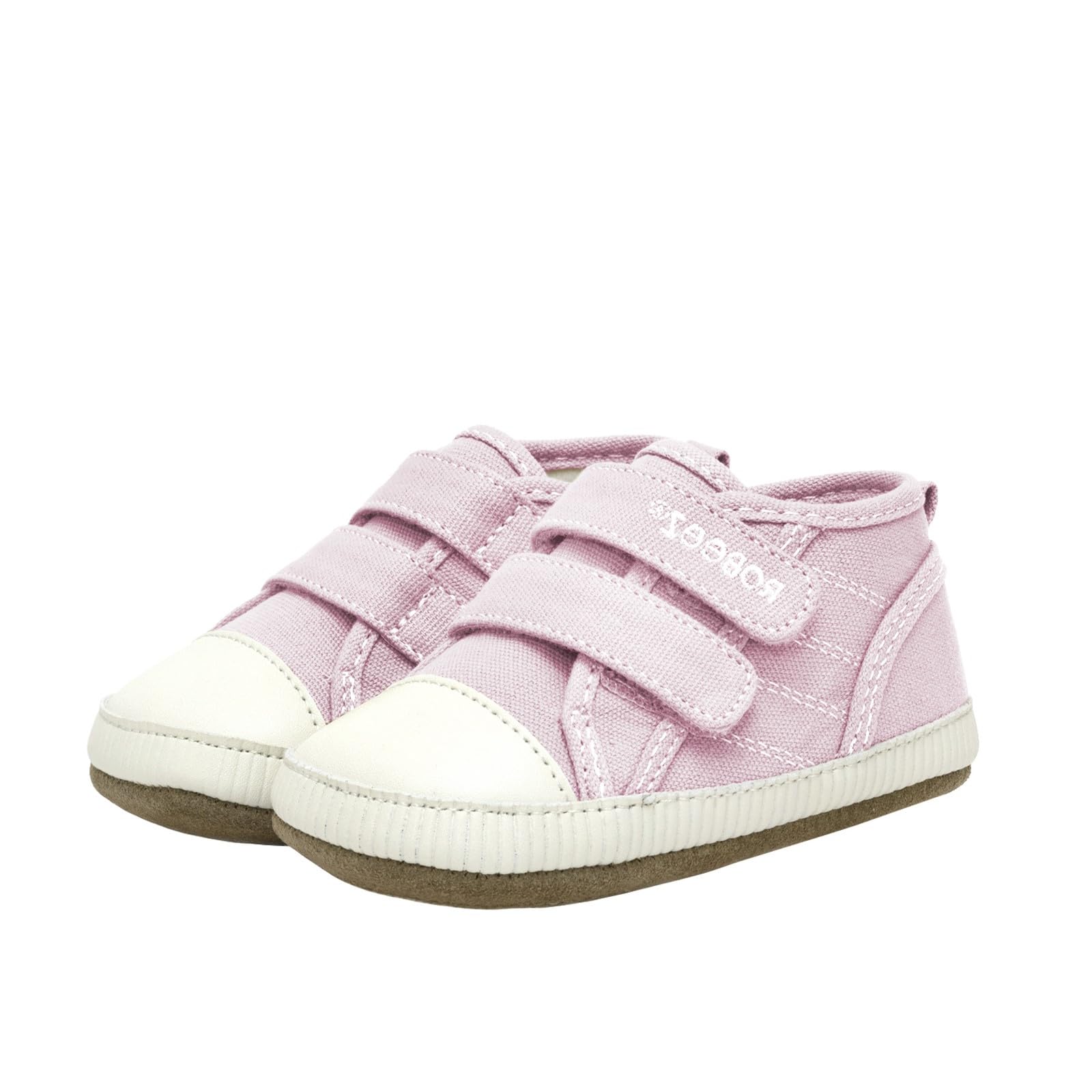 Robeez First Kicks Baby Girl and Unisex Shoes and Sneakers for Infant/Toddlers, Joleen Pink, 18-24