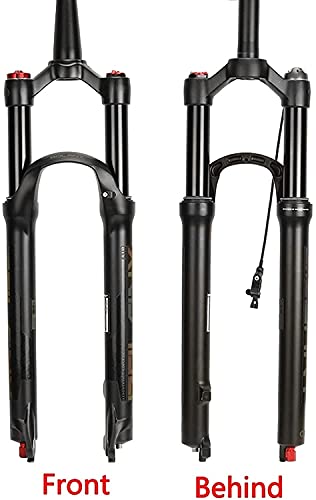 YZPTD MTB Fork. Air Bicycle Air Fork Supension Rebound Adjustment 26/27.5 / 29er Straight Lock Conical Mountain Fork for Disc Brake Bicycle Accessories