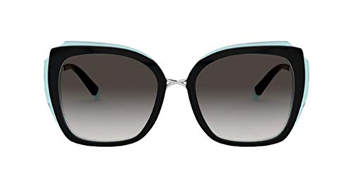 Tiffany & Co. TF4160-82853C Sunglasses BLACK/TRANSPARENT BLUE w/GREY GRADIENT Lens 54mm