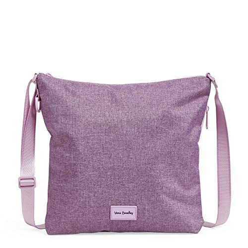 Vera Bradley Women's Recycled Lighten Up Reactive Hipster Crossbody Purse, Pale Orchid Heather, One Size