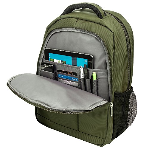 Vangoddy Germini 15.6 Inch Laptop Backpack Casual Daypack for Acer Aspire, Chromebook 15, Asus Aspire E5, ROG, Razer Blade, Toshiba Satellite, Tecra Series 14 inch 15.6 inch Laptop, Olive Green
