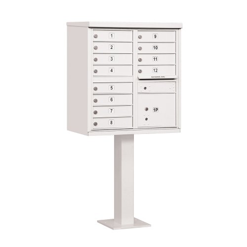 Salsbury Industries 3312WHT-U 12 A Size Doors, White Type II Cluster Box Unit Mailbox