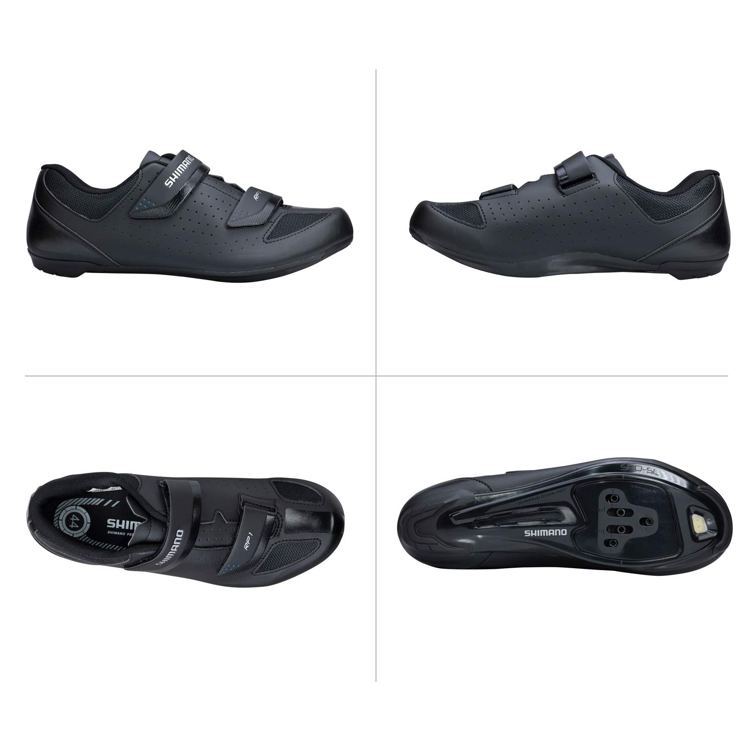 SHIMANO SH-RP1 High Performing All-Rounder Cycling Shoe, Black, 10-10.5 Women / 8.5-9 Men (EU 43)