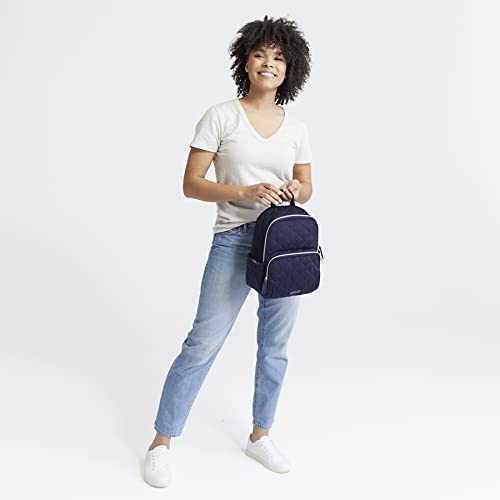 Vera Bradley Women's Performance Twill Small Backpack, Lavender Sky, One Size