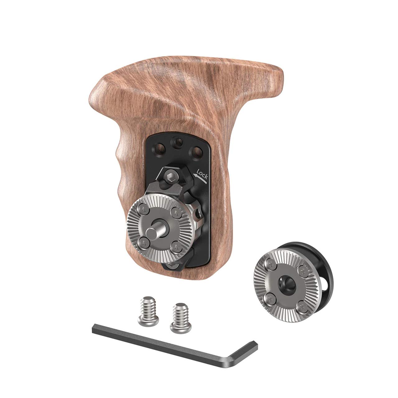 SMALLRIG Right Side Wooden Grip with Rosette Bolt-On Mount - 2083