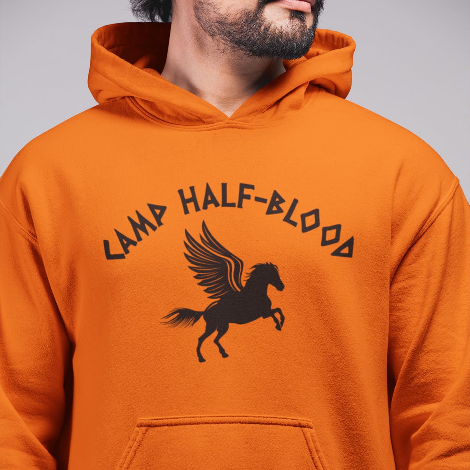 shop4ever Camp Half Blood Hoodie Demigod Hooded Sweatshirt Small Orange 0