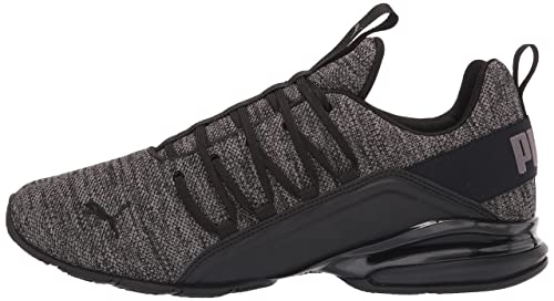 PUMA mens Axelion Running Shoe, Puma Black-castlerock, 9.5 US