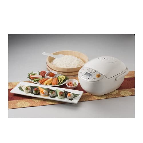 Zojirushi NL-AAC10 Micom Rice Cooker and Warmer (5.5-Cup/Beige) with Recipe Book and Silicone Measuring Cup (1-Cup) Bundle (3 Items)