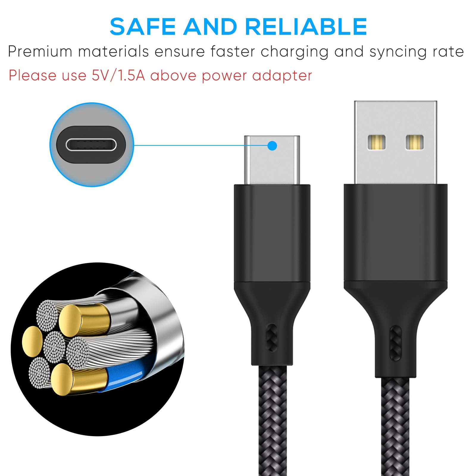 VERSAINSECT ing Cable for Xbox Series S X Controller, [2Pack] Type-C Cable Compatible with PS5/Xbox/N-Switch/Lite/Controller Garden Sculpture Outdoor