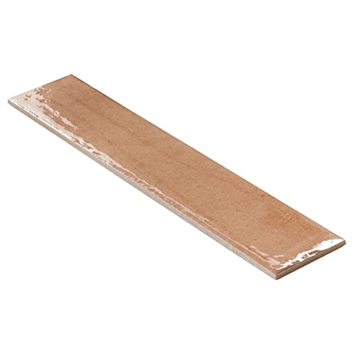 Tint Terracotta 2.95 in. x 15.74 in. Polished Porcelain Wall Tile (14.2 Sq. Ft. / Case)