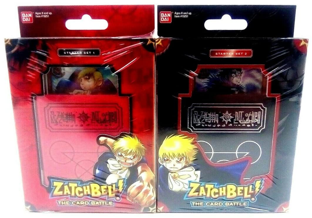 Zatch Bell The Card Battle Starter Sets Full Box Includes 4 Set #1 & 4 Set #2 Packs Collectible Playing Cards