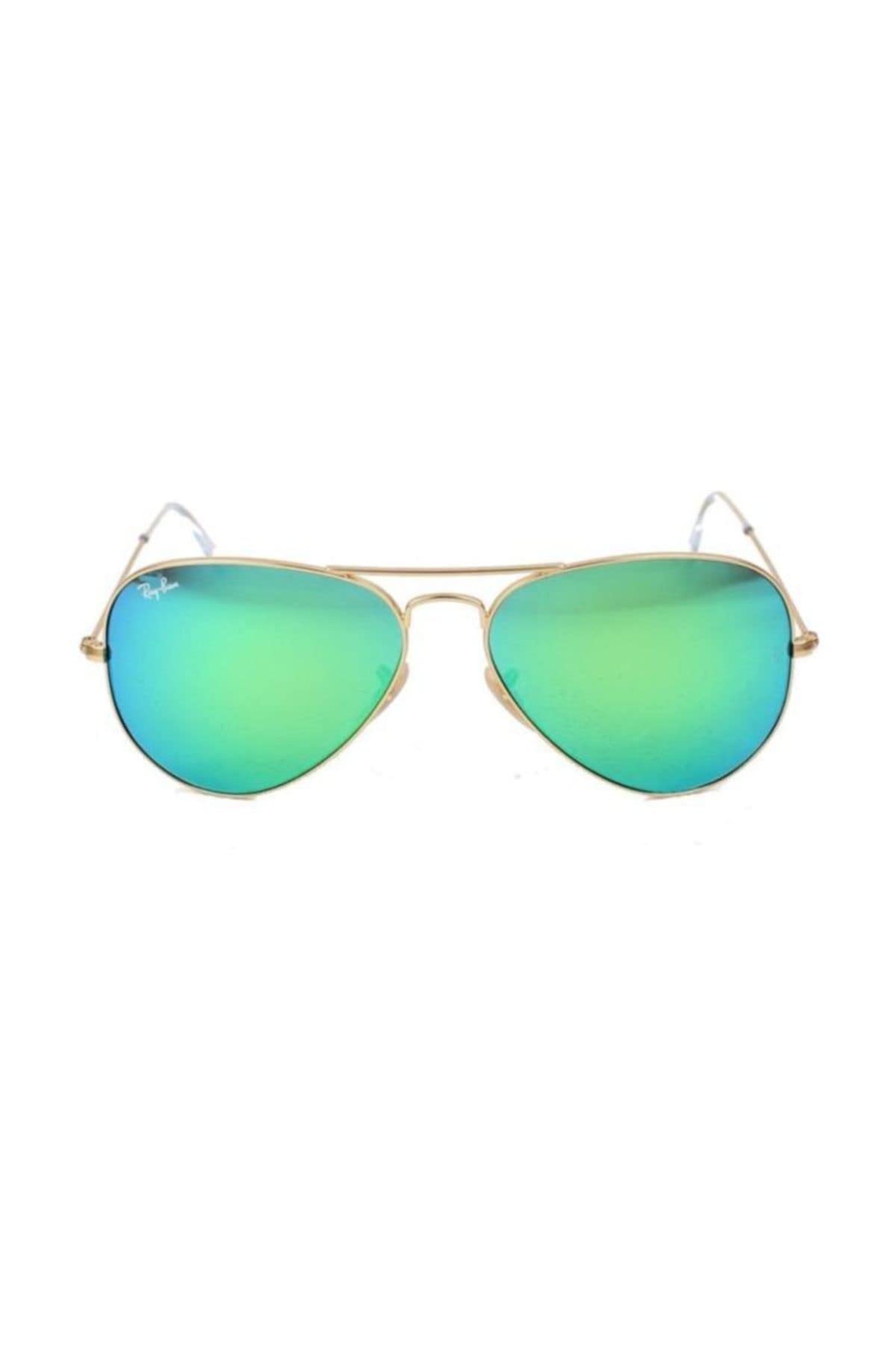 Ray Ban RB3025 112/19 58mm Blue Green Mirror Aviator Sunglasses Bundle-2 Items